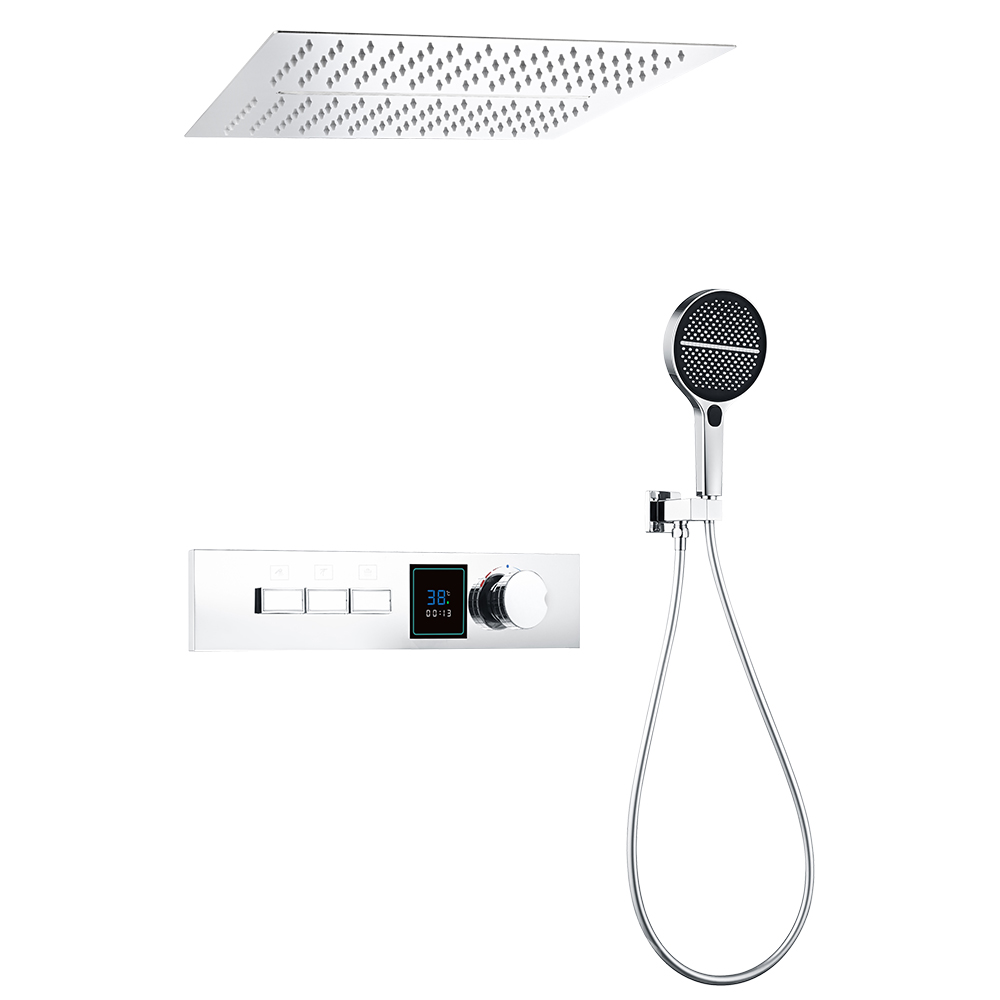 Electroplating thermostatic shower system Luxury ceiling mounted full ...