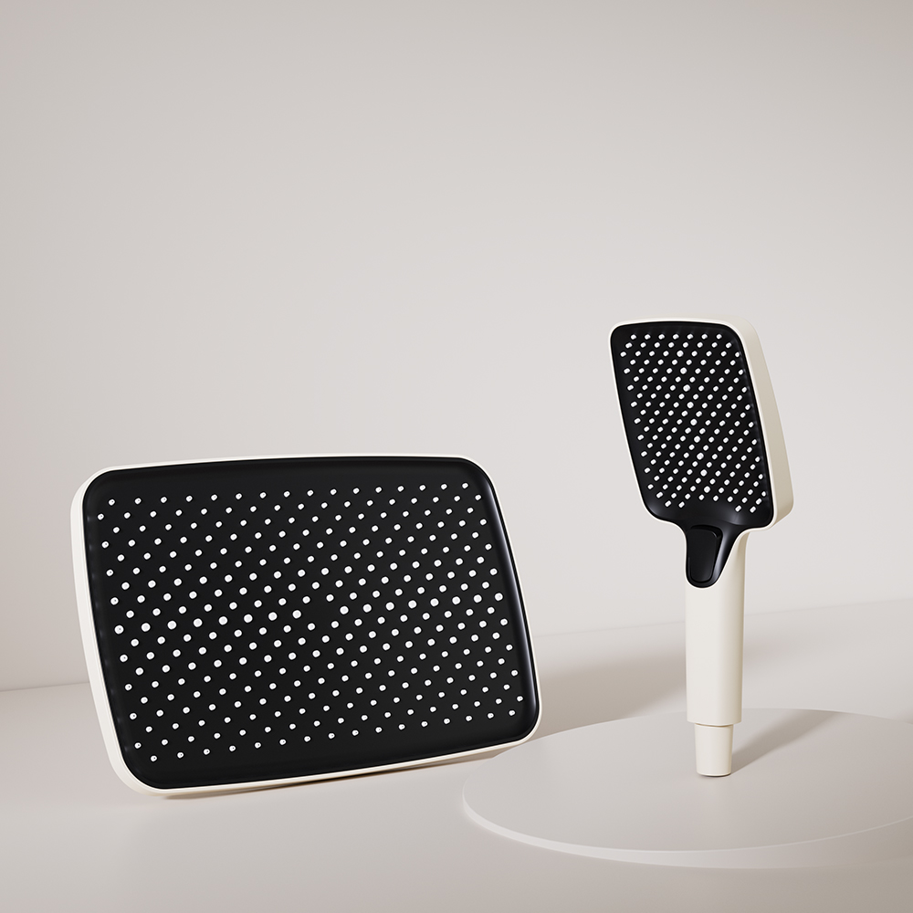 Milky Piano Keys Shower Faucet Set with Digital Display Water ...