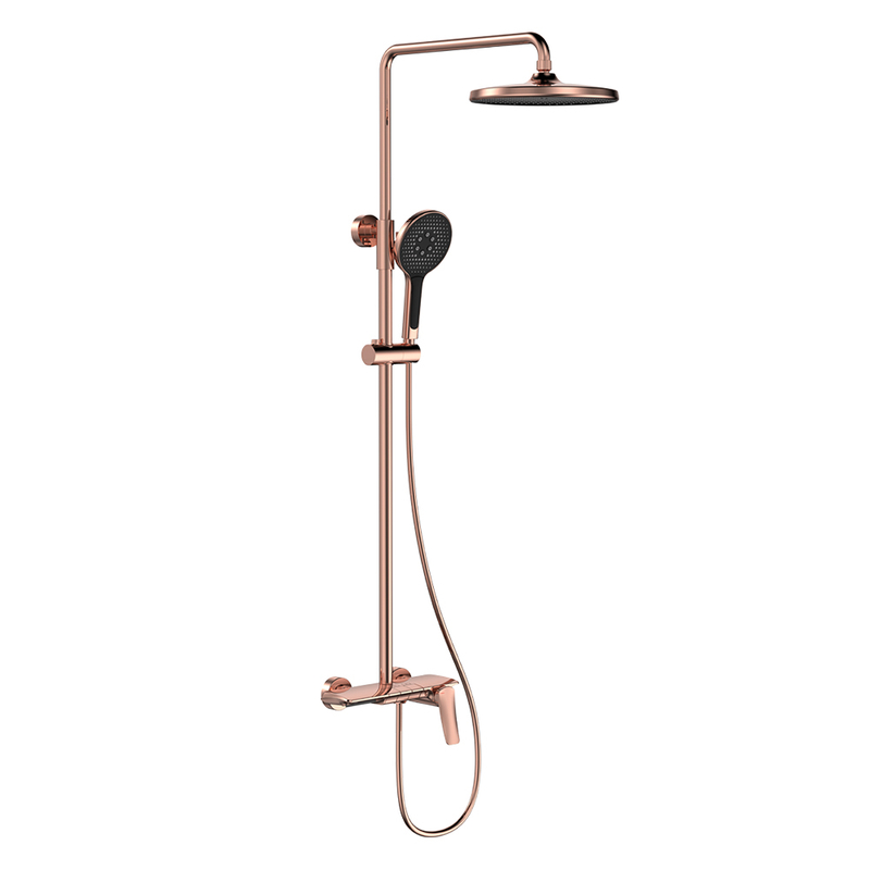 Rose Gold Piano Key Shower System 3 Mode Hand Shower, 3 Function Tub ...