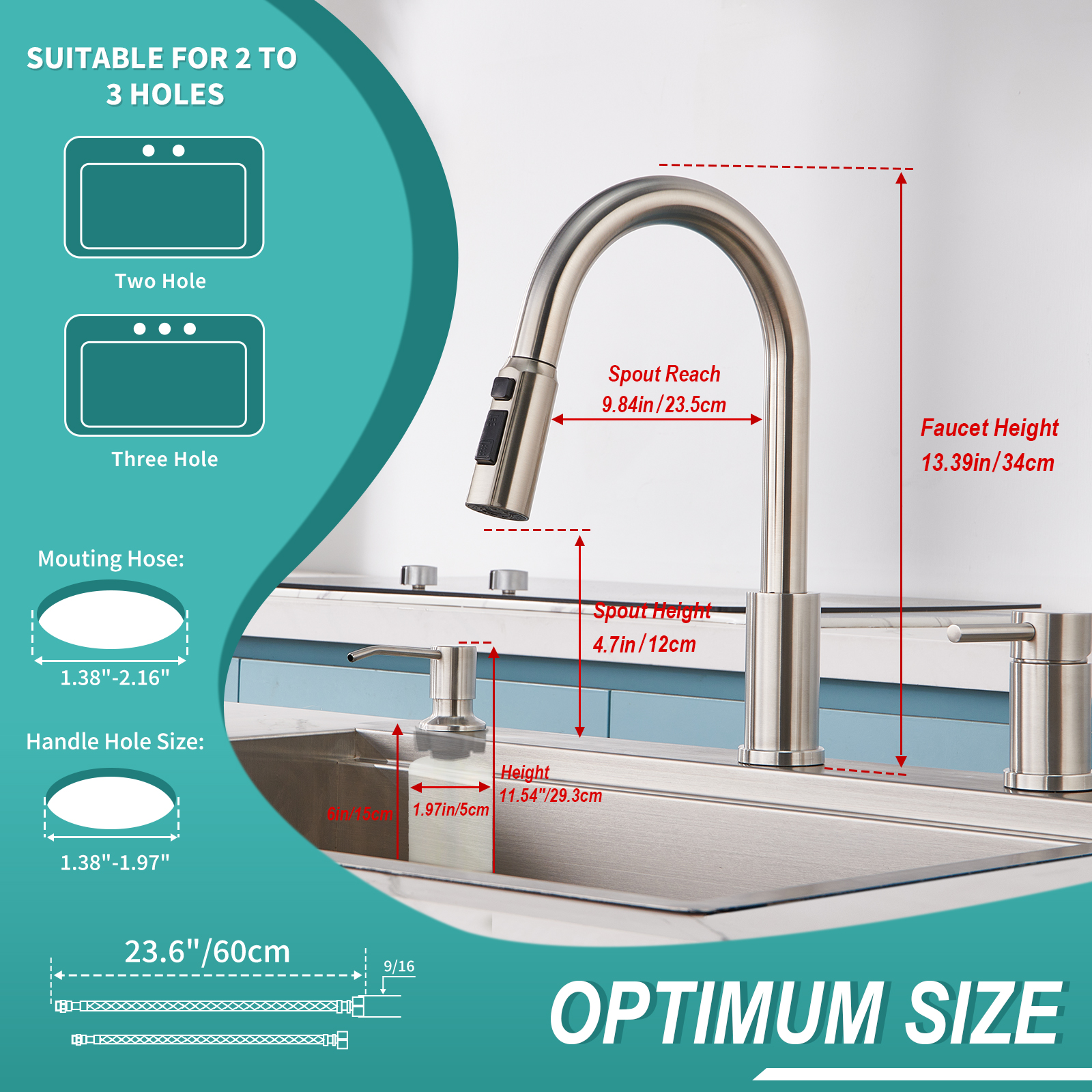 Brushed Nickel High Arc Individual Handle Ceramic Valve Cartridge ...