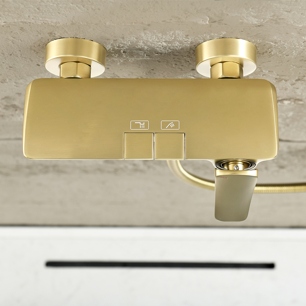 Brushed gold piano key single function shower hand shower, high ...
