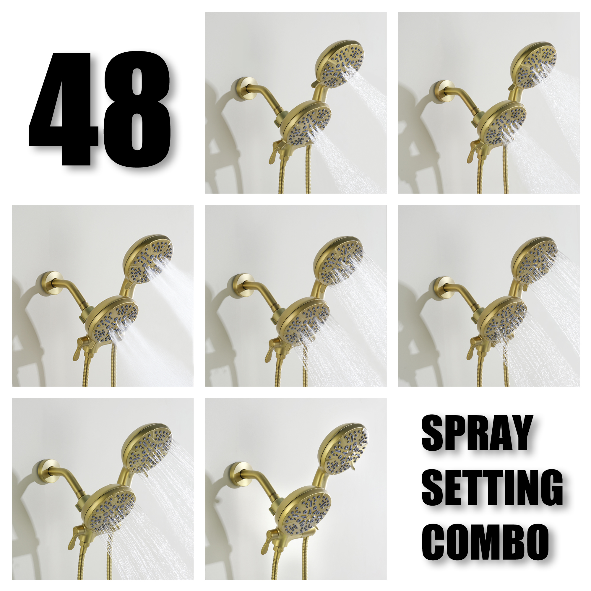 Gold shower faucet with tub spout, bathtub and shower faucet ...
