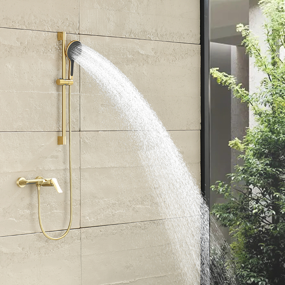 Brushed gold piano key single function shower hand shower, high ...