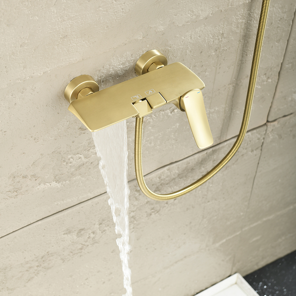 Brushed gold piano key single function shower hand shower, high ...